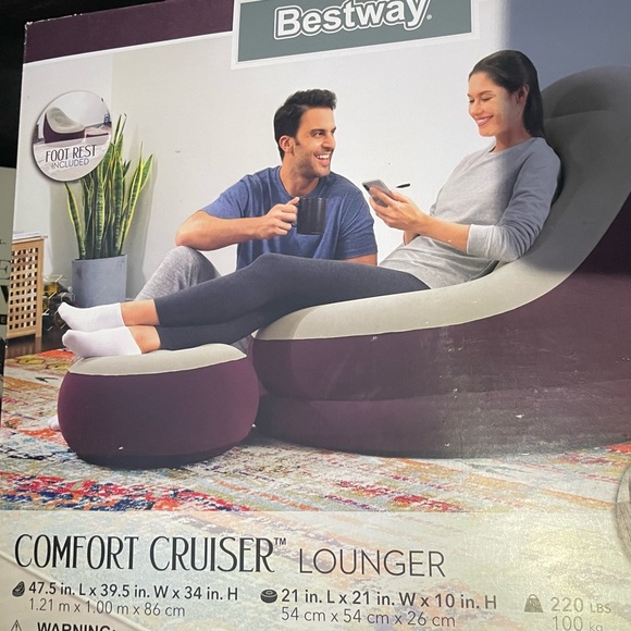 Bestway | Accents | Nib Bestway Inflatable Indoor Outdoor Ultra Lounge ...